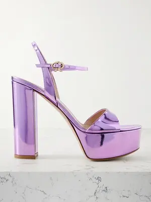 Platform Shoes with Purple Accents