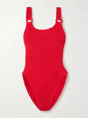 Hunza G Domino Original Crinkle One-piece Swimsuit - Red