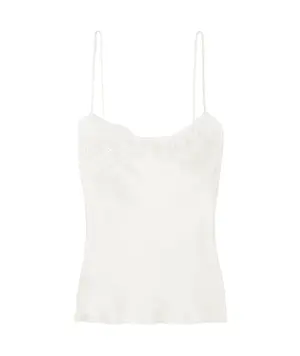 CHLOÉ Lace-Trimmed Silk-Satin Camisole