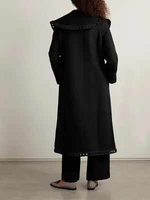 BODE Dover Belted Embroidered Wool Coat