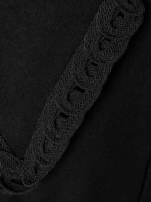 BODE Dover Belted Embroidered Wool Coat