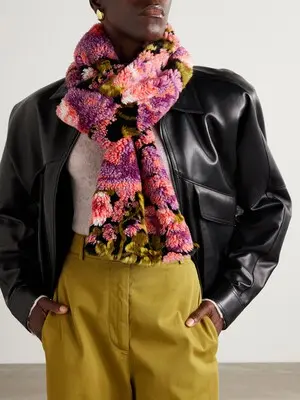 Dries Van Noten Floral-print Plush Scarf