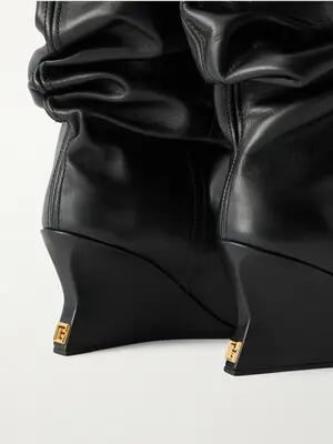Balmain Leather Ankle Boots