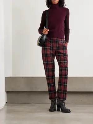 Burberry Checked Woven Skinny Pants