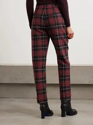 Burberry Checked Woven Skinny Pants