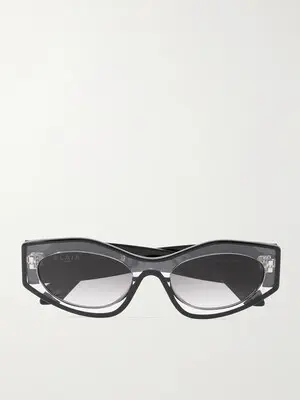 ALAÏA EYEWEAR Two-tone Cat-eye Sunglasses - Black
