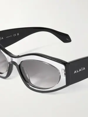 ALAÏA EYEWEAR Two-tone Cat-eye Sunglasses