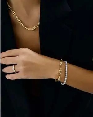 Ring Concierge Bead Link Chain Bracelet