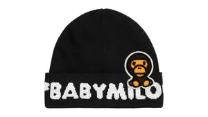 A BATHING APE Baby Milo Knit Cap - Black