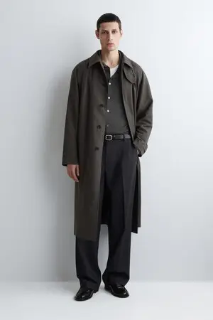 Cos Wool-blend Jersey Shirt - Dark Grey