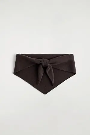 Cos Oversized Wool Triangle Scarf - Brown