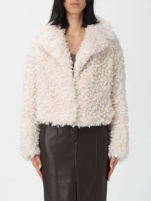 STAND STUDIO Fur Coat - Beige