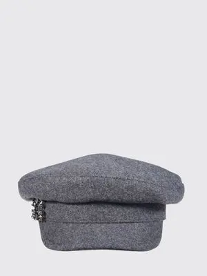 ROGER VIVIER Embellished Felted Hat - Grey