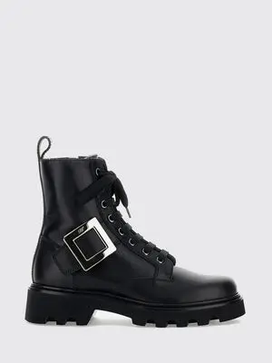 Women's Combat Boots with Buckles