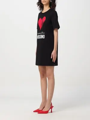 Moschino T-shirt Dress With Heart Graphic