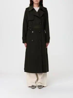 Michael Kors Double-Breasted Overcoat Green