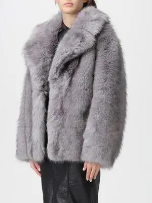 STAND STUDIO Fur Coat - Grey