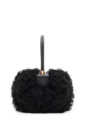 Gabriela Hearst Nina Bag In Shearling - Black