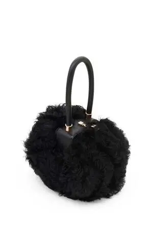 Gabriela Hearst Nina Bag In Shearling - Black