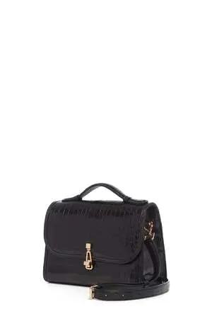 Gabriela Hearst Medium Leonora Crocodile Flap Bag With Sunglasses Pouch