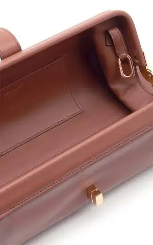 Gabriela Hearst Paola Nappa Leather Baguette Clutch - Cognac