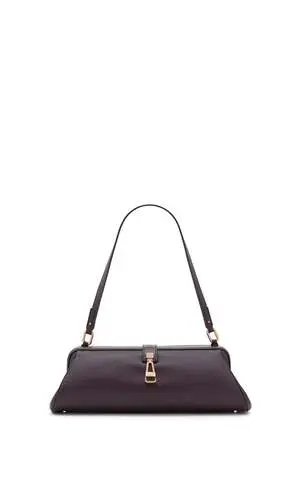 Gabriela Hearst Paola Nappa Leather Clutch - Bordeaux