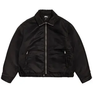 StÜssy Pile Lined Zip Jacket - Black