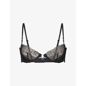 Calvin Klein Geo Wired Lace Balconette - Black