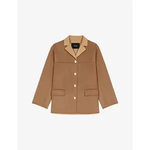 Maje Double-faced Wool-blend Coat