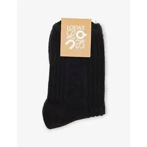 Loewe LOEWE X On Branded Cotton-Blend Socks Black