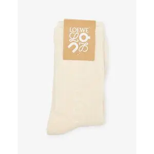 Loewe LOEWE X On Branded Cotton-Blend Socks Ivory