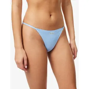 Calvin Klein String High-rise Stretch-cotton Blend Thong