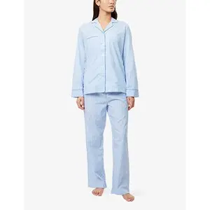 Derek Rose James Striped Cotton-poplin Pyjama Set