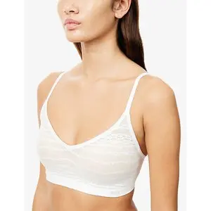 SLOGGI Free Evolve Padded Lace Bra - Silk White