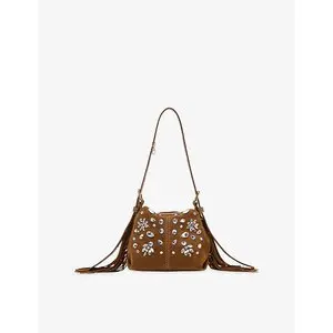 Maje Miss M Micro Suede Shoulder Bag