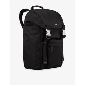 Sandro Logo-plaque Woven Backpack - Black