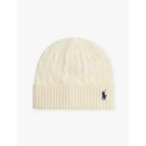 Ralph Lauren Cable Knitted Wool And Cashmere Beanie - Cream