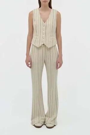 Gabriela Hearst Rhein Pinstripe Flare Pant