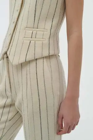 Gabriela Hearst Rhein Pinstripe Flare Pant
