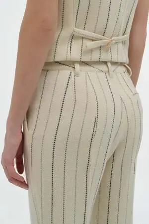 Gabriela Hearst Rhein Pinstripe Flare Pant