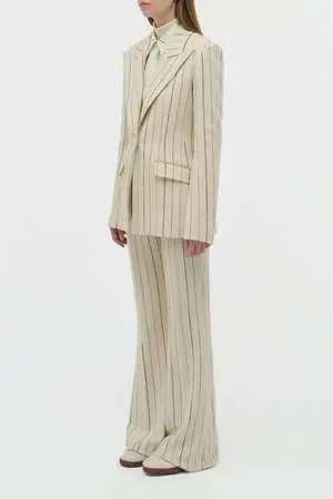Gabriela Hearst Leiva Pinstripe Wool Cashmere Blazer