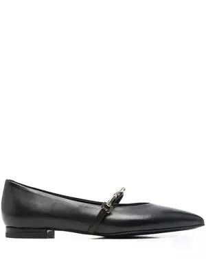 SERGIO LEVANTESI Studded Strap Ballerina Flats - Black
