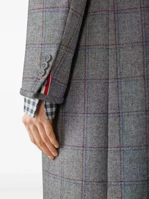 Thom Browne Checked Coat With Armband
