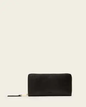 ALLSAINTS Travel Leather Wallet - Black