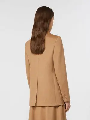 Max Mara Drap Zibeline Baby Hair Blazer - Camel