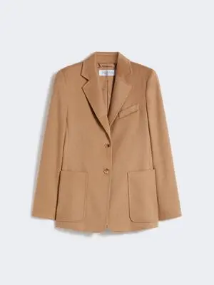 Max Mara Drap Zibeline Baby Hair Blazer - Camel