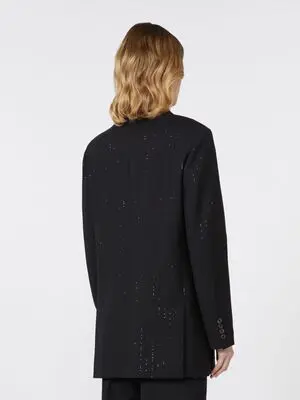 Max Mara Wool And Sequin Embellished Blazer