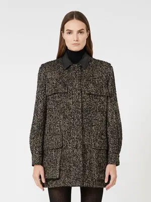 Max Mara Wool Tweed Shirt Jacket
