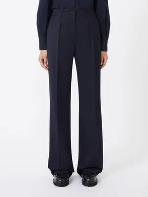 Max Mara Gabardine Wool Trousers - Ultramarine