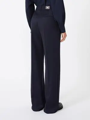 Max Mara Gabardine Wool Trousers - Ultramarine